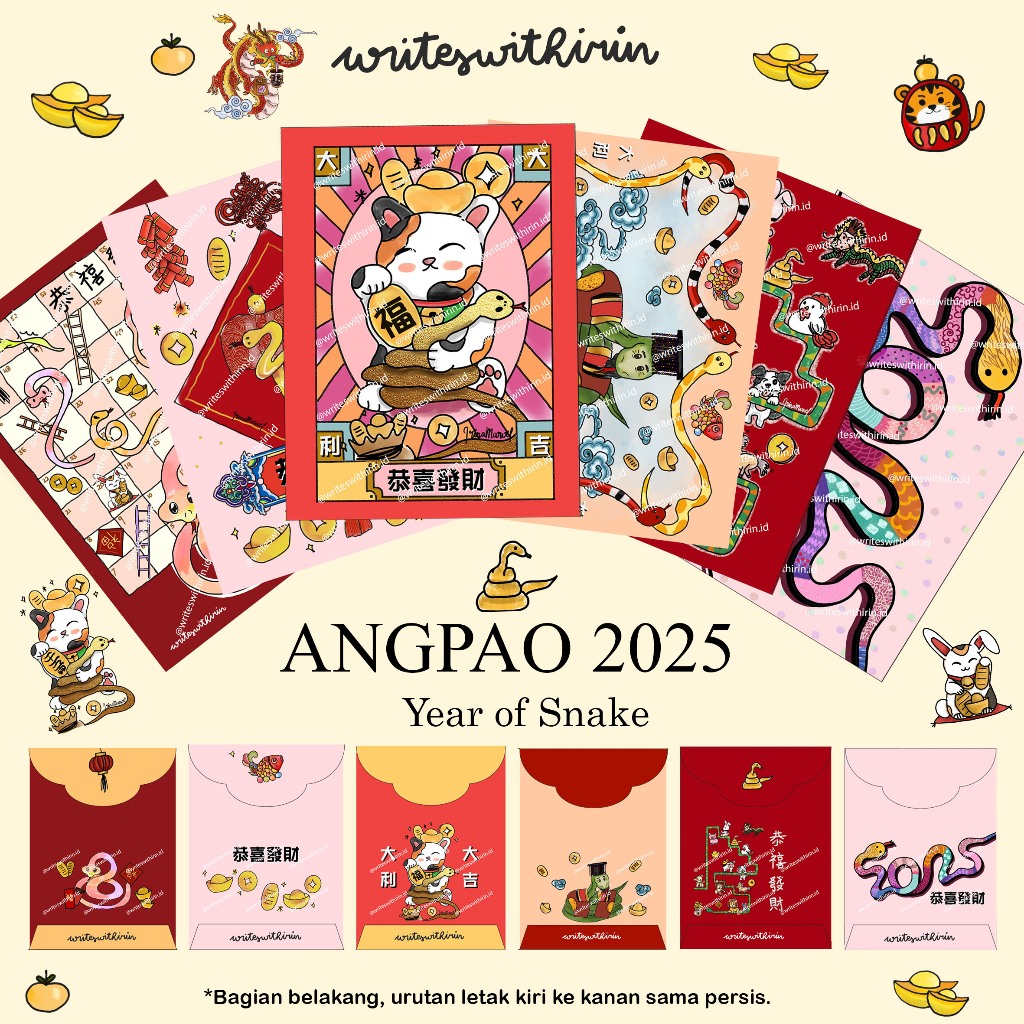MERAH Angpao/ Angpau/ Hong bao/ Chinese New Year Red Envelope Year of ...