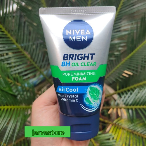 Nivea MEN Bright Oil Clear Pore Minimizing Facial Foam 100ml | Shopee ...