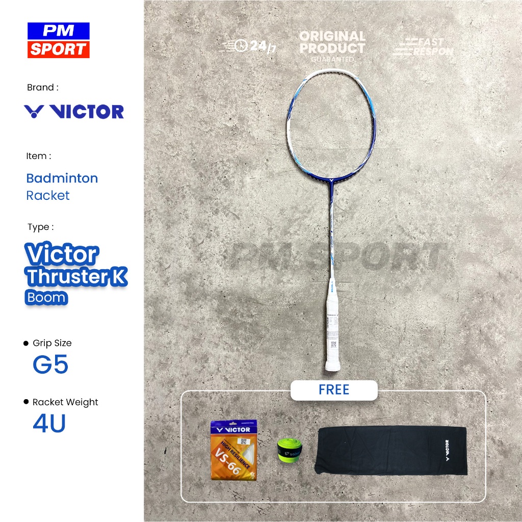 VICTOR THRUSTER K BOOM ORIGINAL BADMINTON / BADMINTON RACKET | Shopee ...