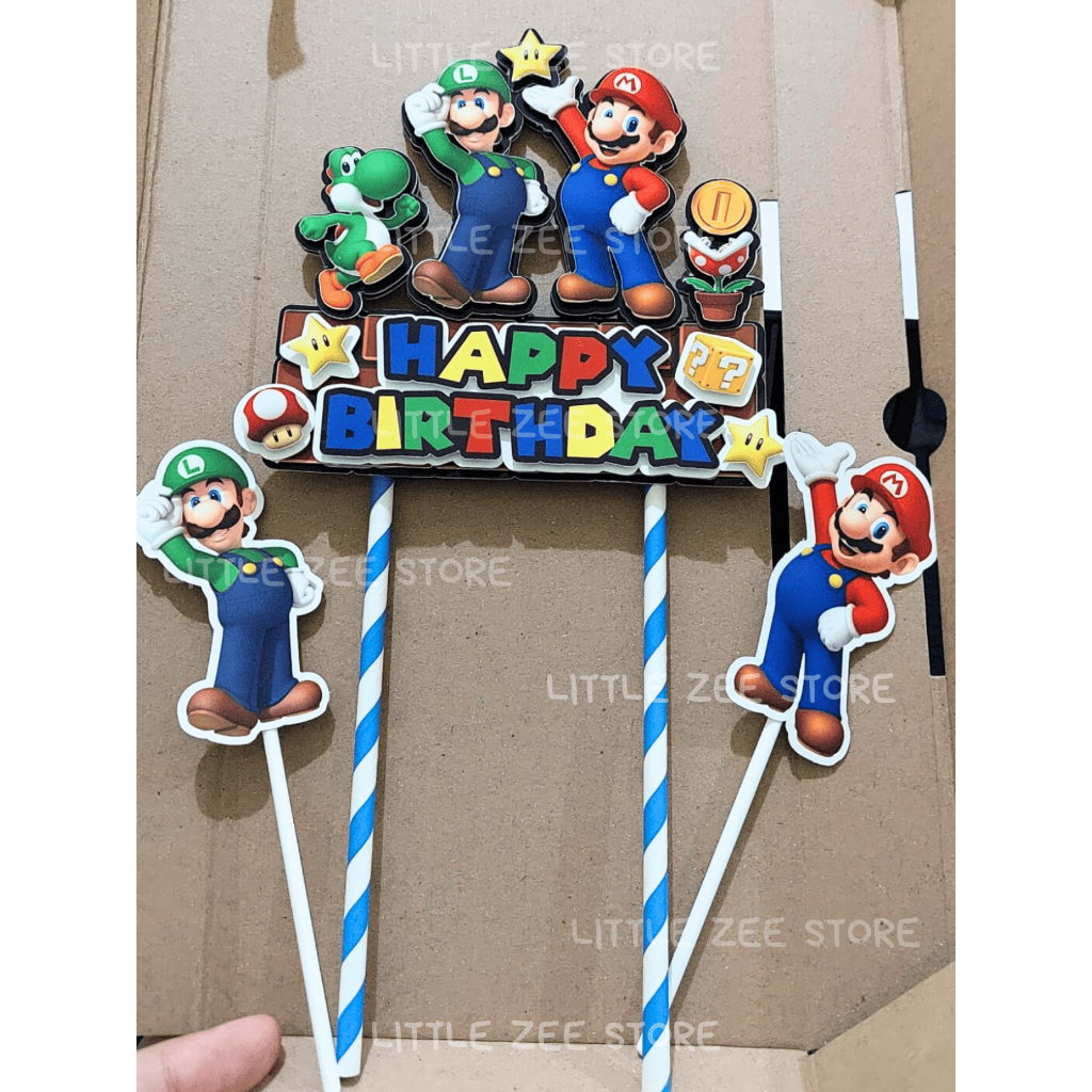 3D super mario brooch cake topper / 3D super mario cake topper ...