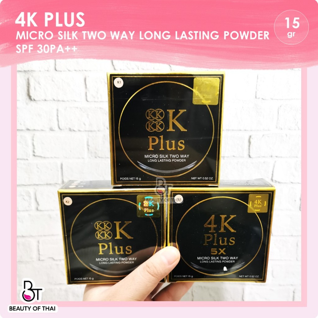 4k PLUS MICRO SILK TWO WAY LONG LASTING POWDER SPF 30PA++ Vit E ...