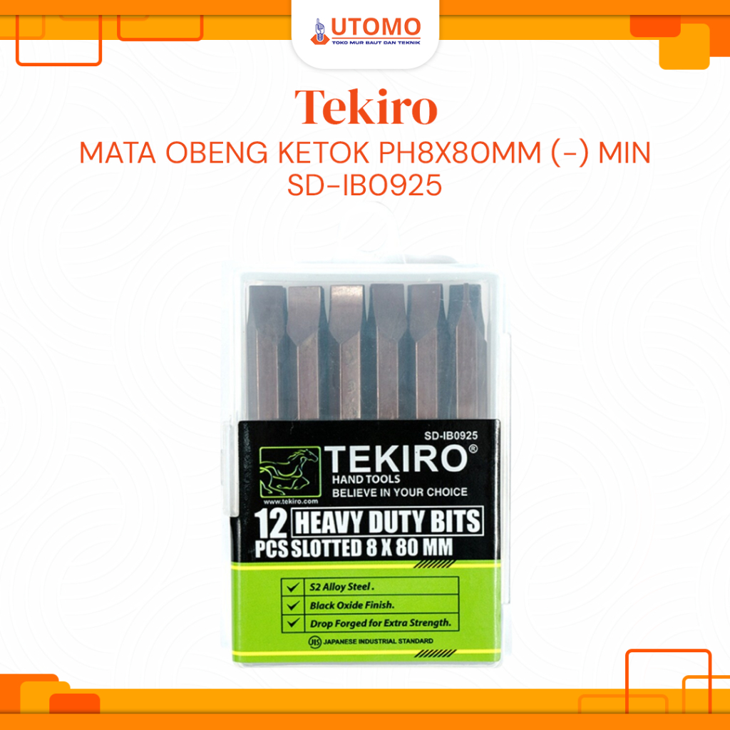 MATA TEKIRO MINUS 8x80 ORIGINAL impact screwdriver bit (PRICE PER PIECE ...