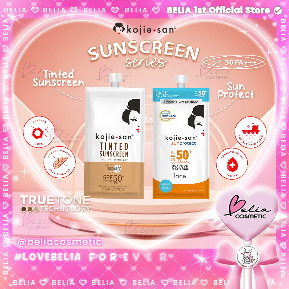 BELIA KOJIE SAN Sunscreen Sachet Series | Tinted Sunscreen SPF50+ PA ...