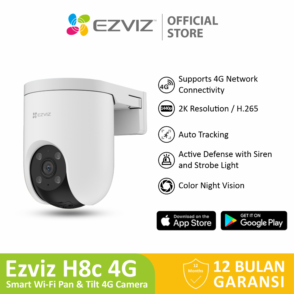 Ezviz H8C 4G 2K PAN & TILT 4G CAMERA | Shopee Singapore