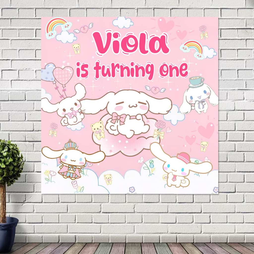 Cinnamoroll Pink - Birthday Backdrop / Flexi Banner / Birthday Party ...