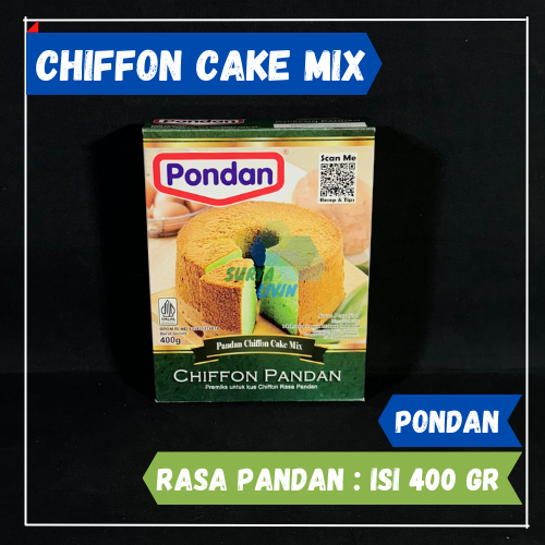 Pondan Chiffon Cake Premix Pandan Flavor 400g Cake Flour/ Cake Mix ...