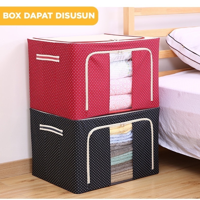 66l Liter Folding CONTAINER BOX | Steel FRAME DOUBLE ZIPPER LARGE BOX ...