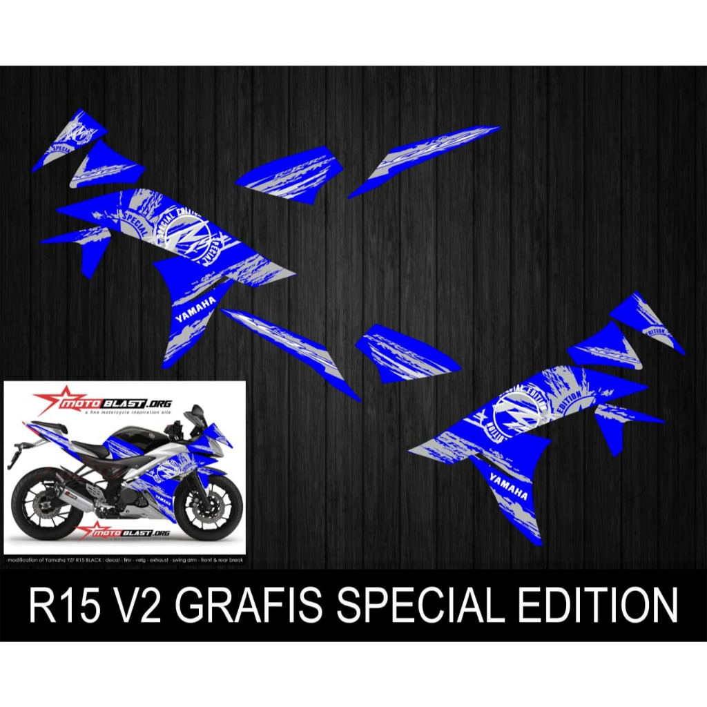 Yamaha R15 V2 Motorcycle Variation STRIPING LIST Sticker Graphic MOTIF ...