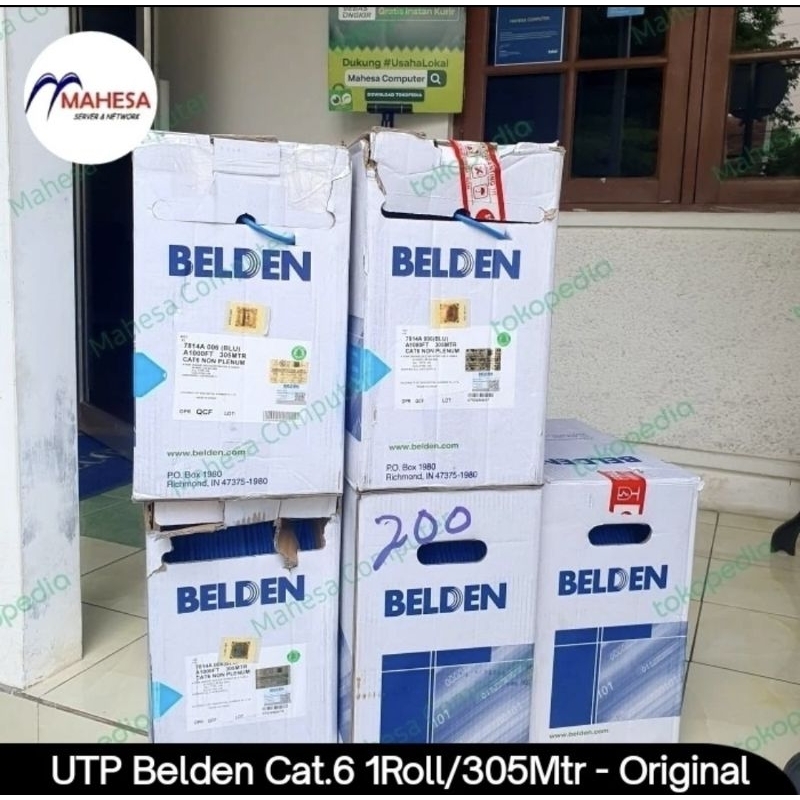 Belden Cat6 UTP LAN Cat 6 Cable 1 roll 305 Meters Original USA NEW BOX ...
