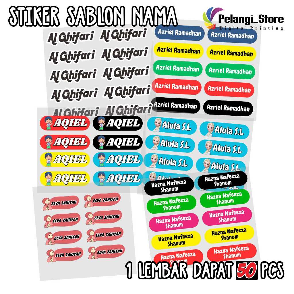 50pcs Clothing Cloth Name Label Stickers Cloth Name Label Stickers for ...