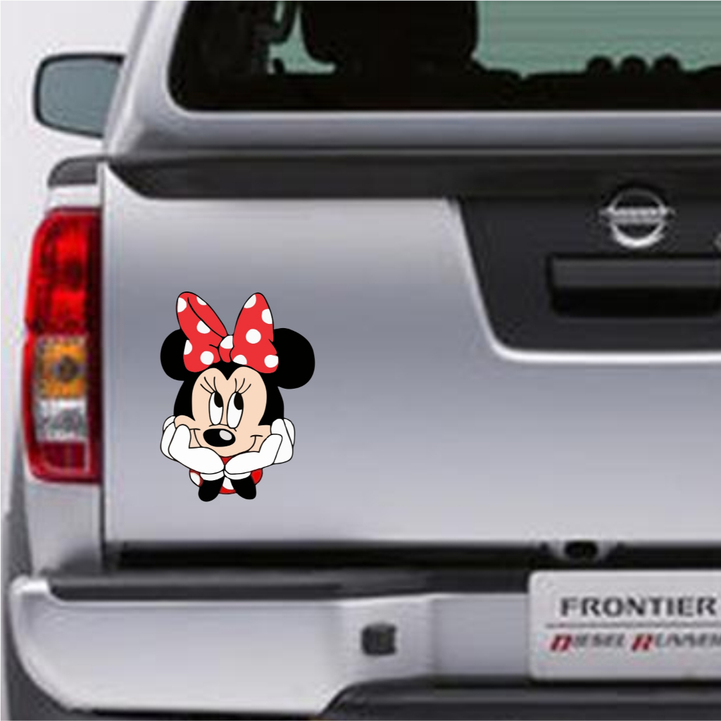 Cutting STICKER Car MINNIE MOUSE MICKEY MOUYSE Quality Car Luggage ...