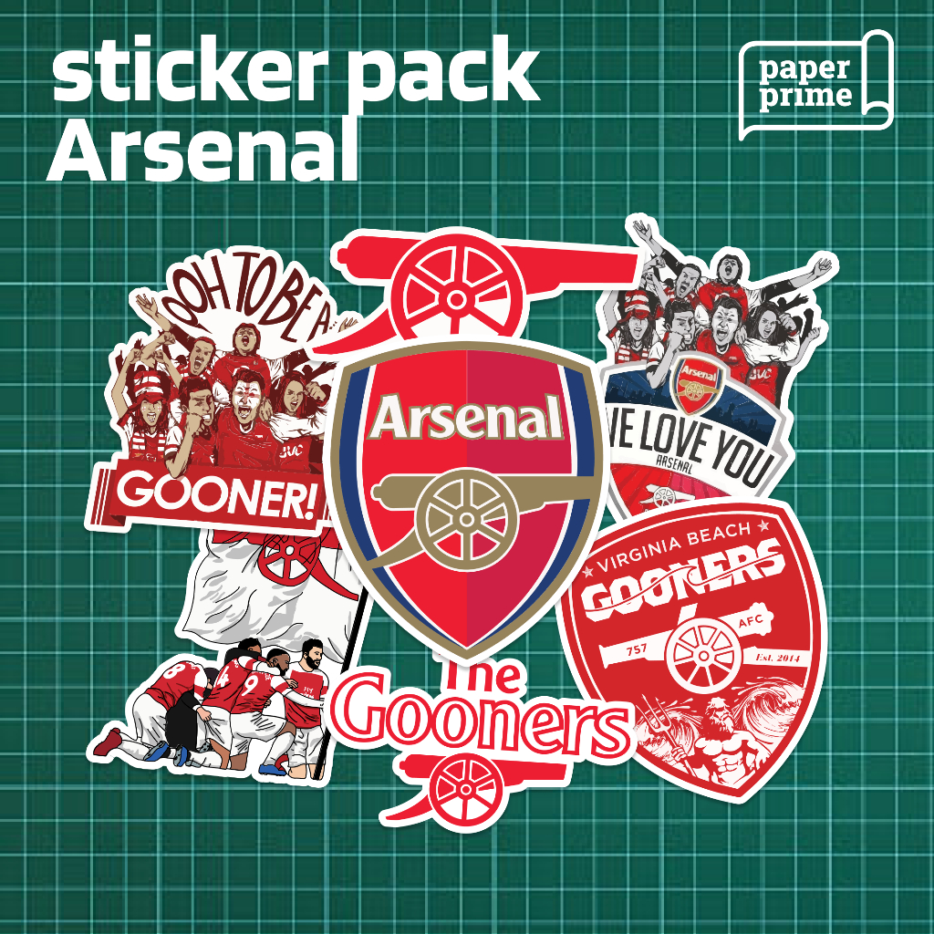 HP Waterproof Arsenal Sticker Pack | Laptop decoration stickers ...