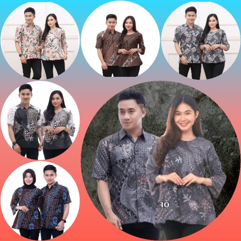 Batik couple batik uniform blouse modern batik original batik office ...