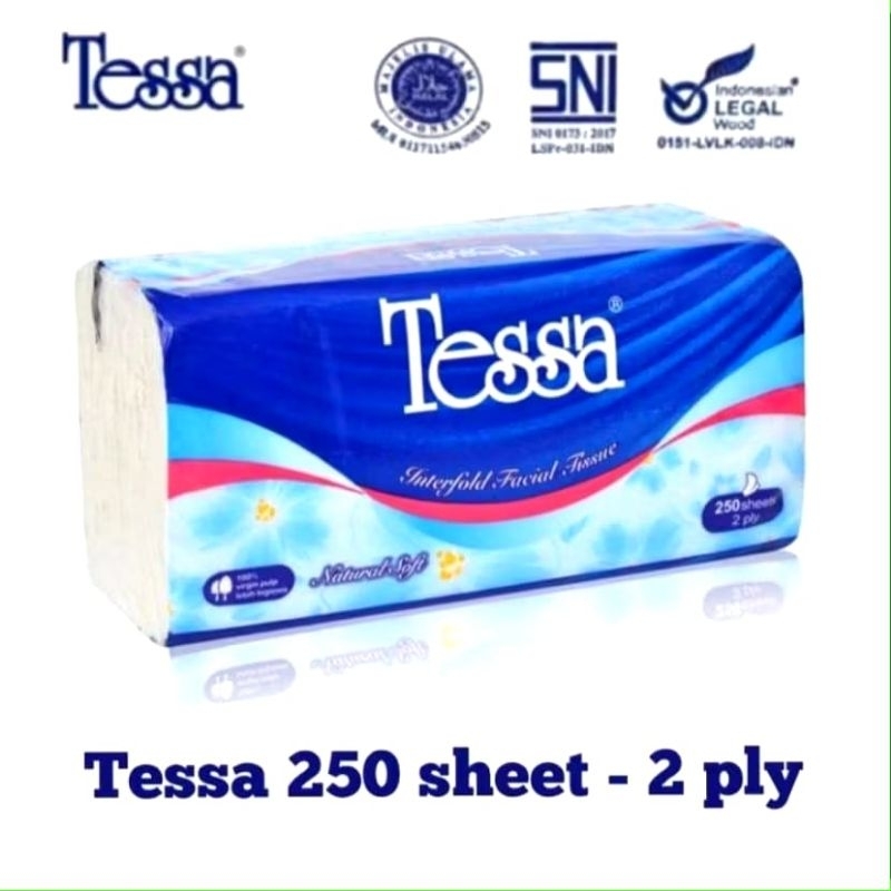 Tessa TISSUE 250 SHEET 2ply/TISSUE/TISSUE | Shopee Singapore