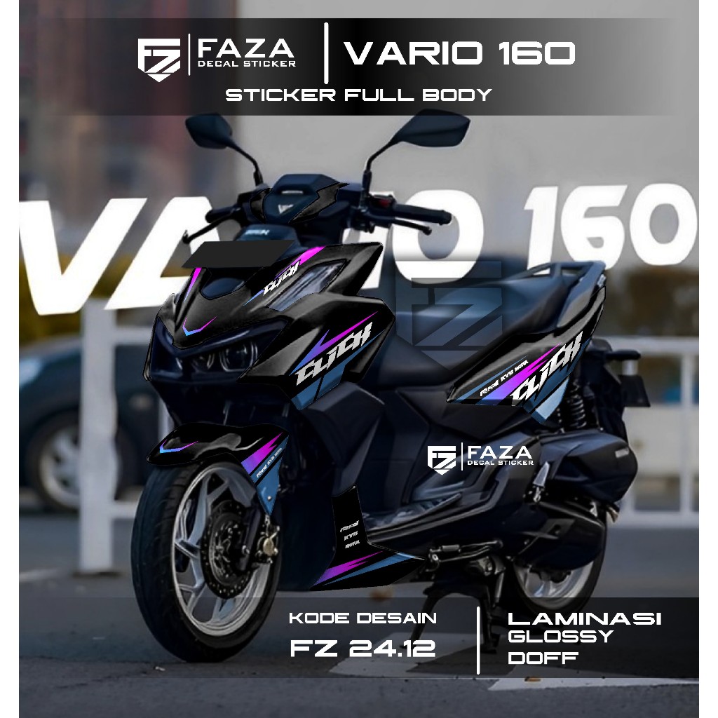 Faza Decal - Latest Full Body Graphic vario 160 2023 Decal Sticker ...