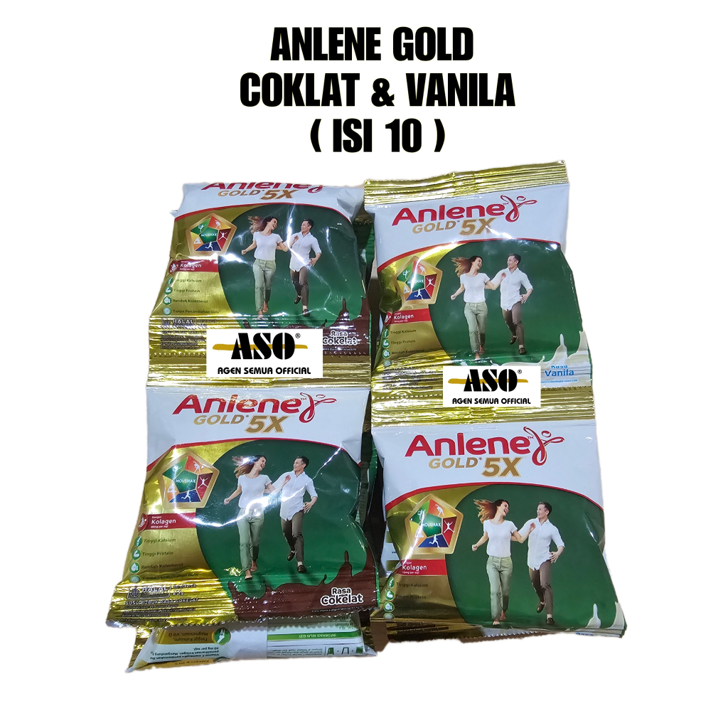 Anlene GOLD Milk 5x Vanilla Chocolate 25gr Per Box (10 Contents ...