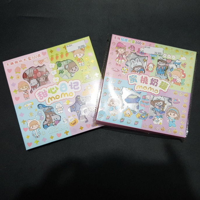 Momo 2D Sticker Contains 100 Square Sheets - MOMO Sticker | Shopee ...