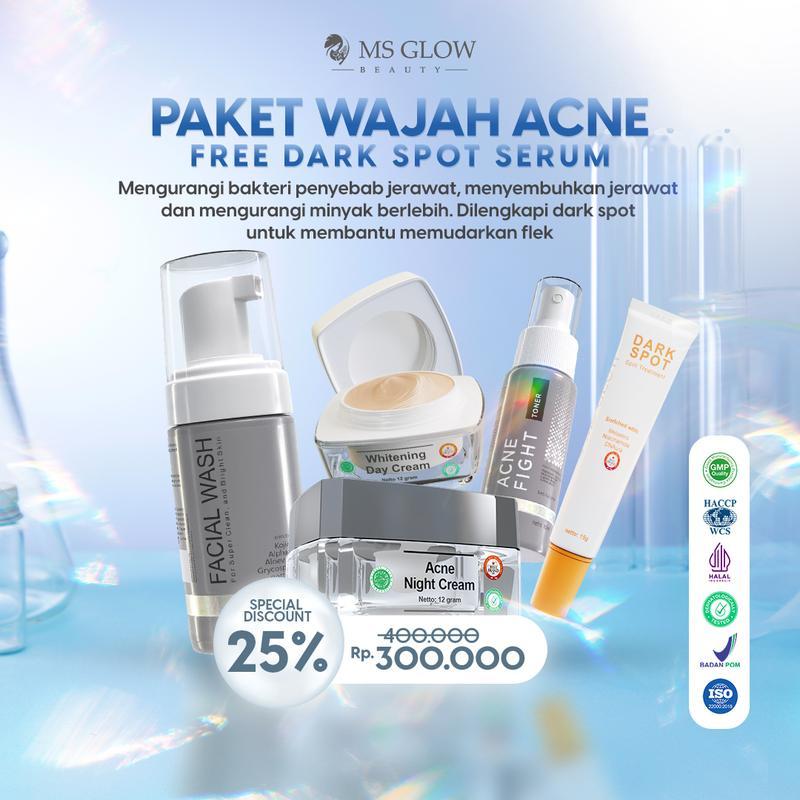 Ms GLOW ACNE ORIGINAL ACNE And ACNE Scar Removal Package Permanent Face ...