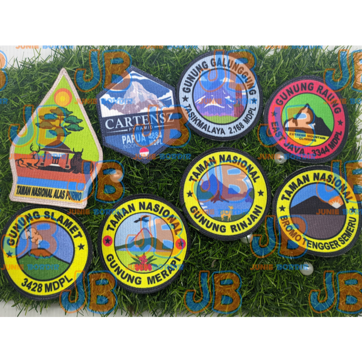Digital Embroidery Logo Community of the Mountain Climber Slamet, Mount ...