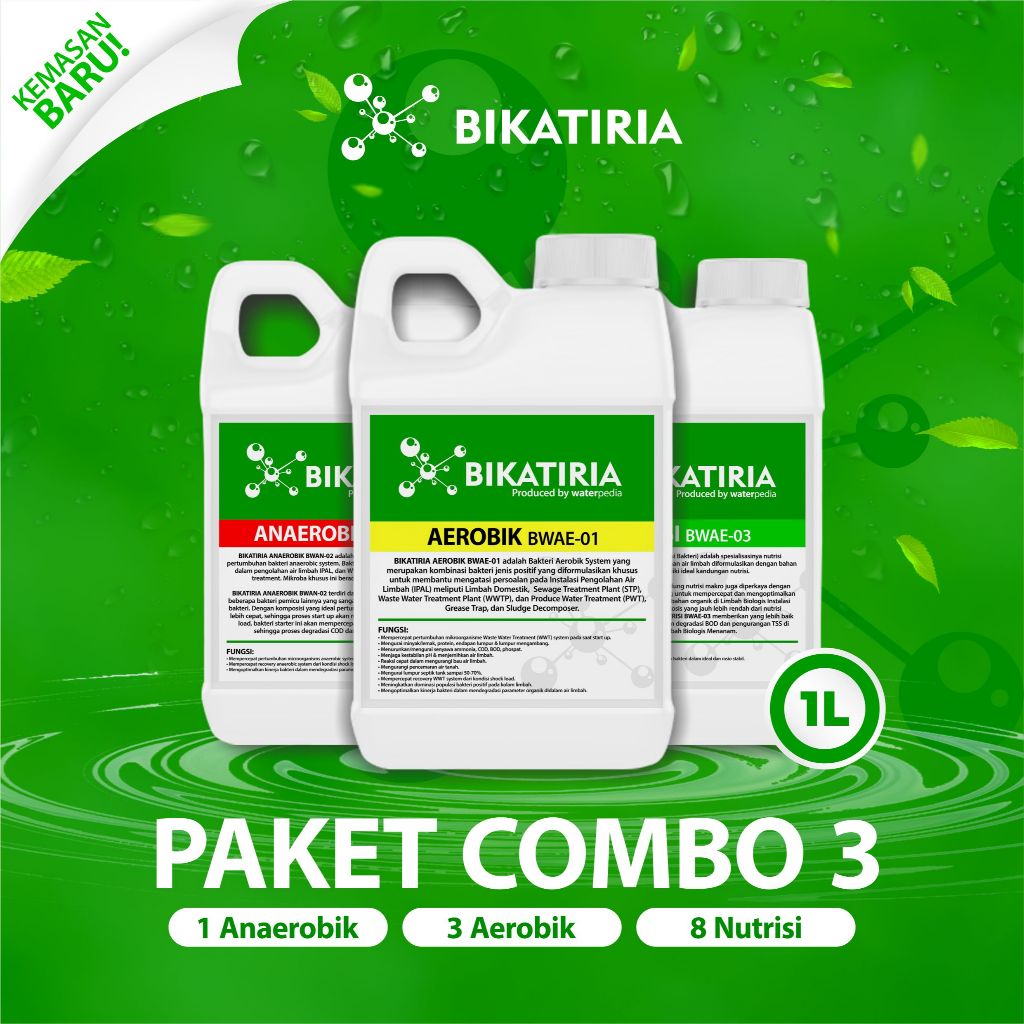 Combo PACKAGE 3 - 1 LITER BIKATIRIA (LIQUIDIZED WATER RECOVERING FIRE ...
