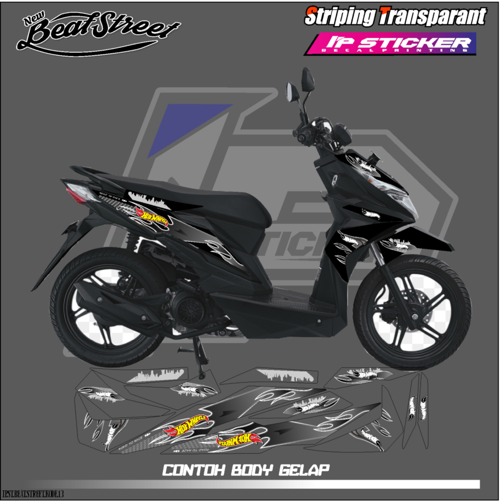 BEAT STREET STRIPING STICKERS- HONDA MOTORCYCLE STRIPING STICKERS BEAT ...