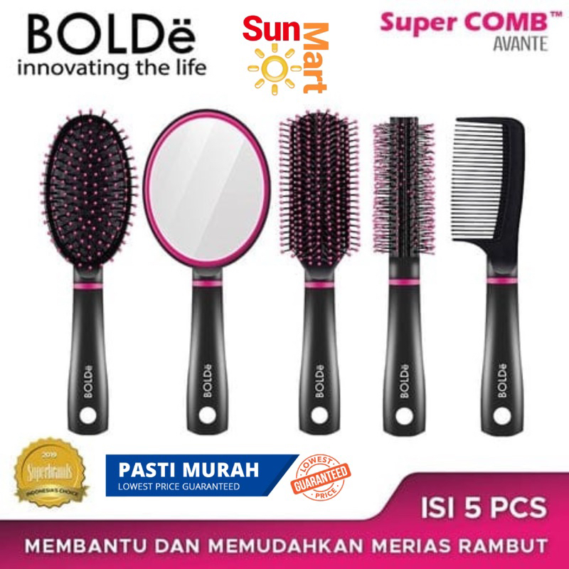 Bolde SUPER COMB AVANTE 5 PCS SET 5 IN 1 PREMIUM GLASS COMB PACKAGE ...