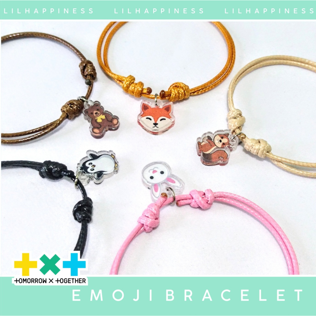 Txt | Bracelet | Bracelet | Charm | Initial & EMOJI VER. | Shopee Singapore