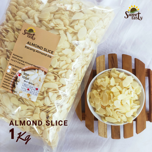 Sliced Almonds Sliced - Roasted Almond Blanched Sliced 1 kg | Shopee ...