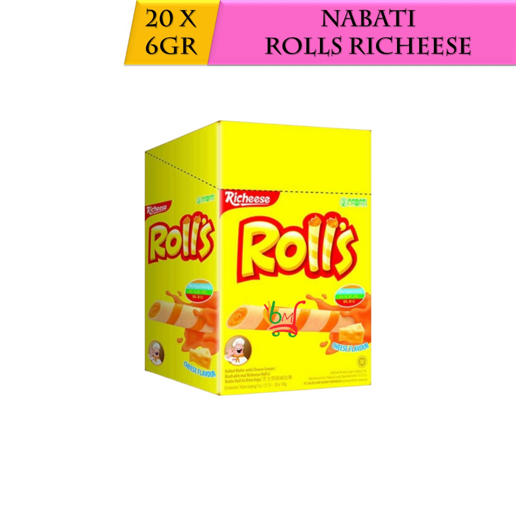 Nabati Richeese Rolls Box Packaging Contains 20 Pcs | Shopee Singapore
