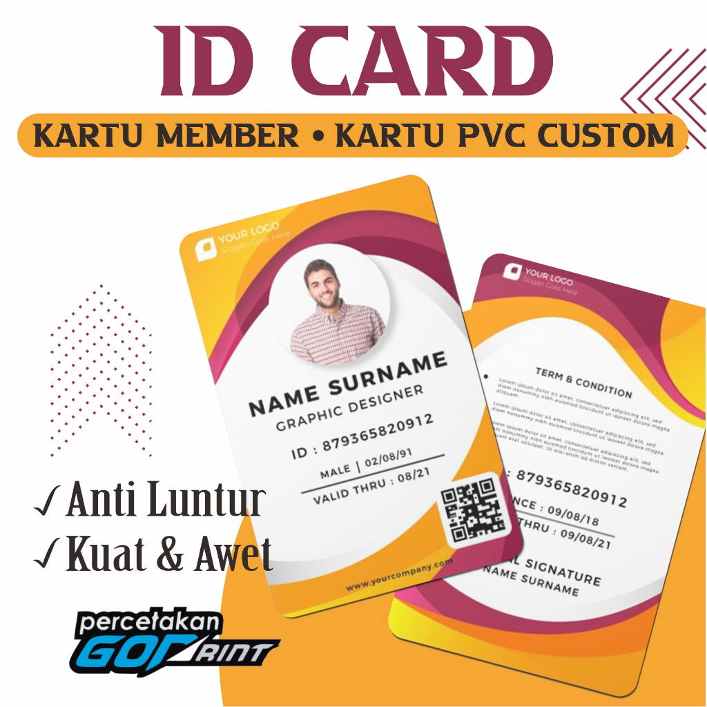 Custom pvc id cards, strong pvc member cards with name tags | Shopee ...