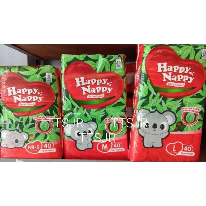 Happy Nappy NBS40 Newborn Baby Diapers Newborn Tape contains 40 ...