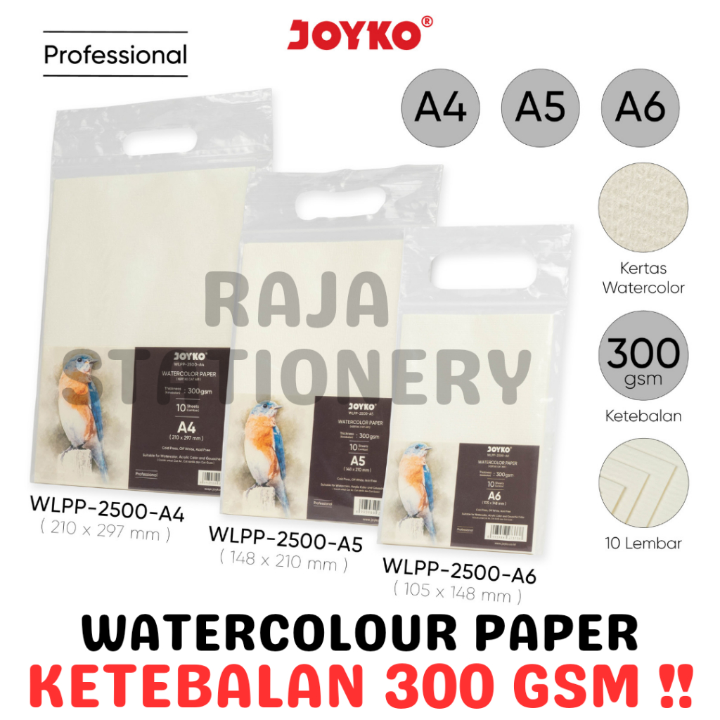 Joyko WATERCOLOUR Paper / Acrylic Painting Watercolor Paper A6 A5 A4 ...