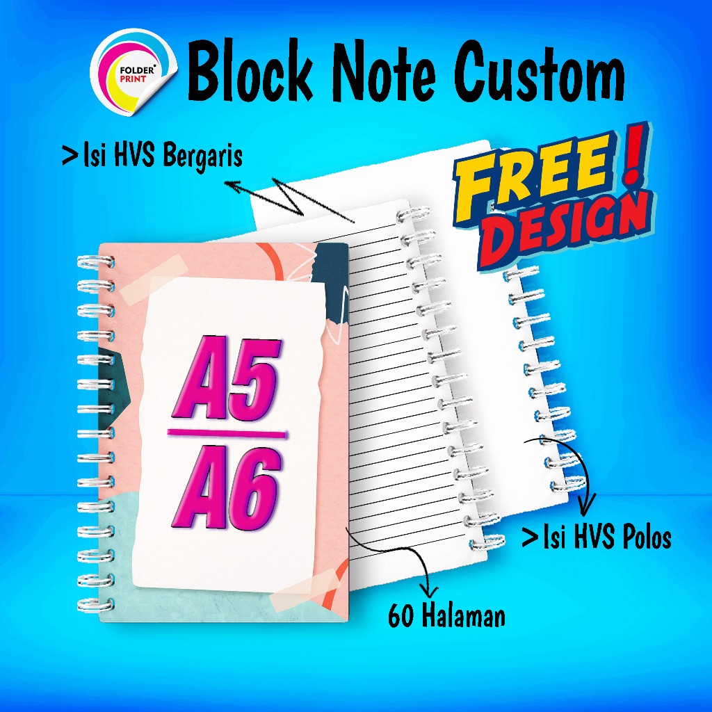 Custom Block Note Contains 30 Sheets, 60 Pages | Shopee Singapore