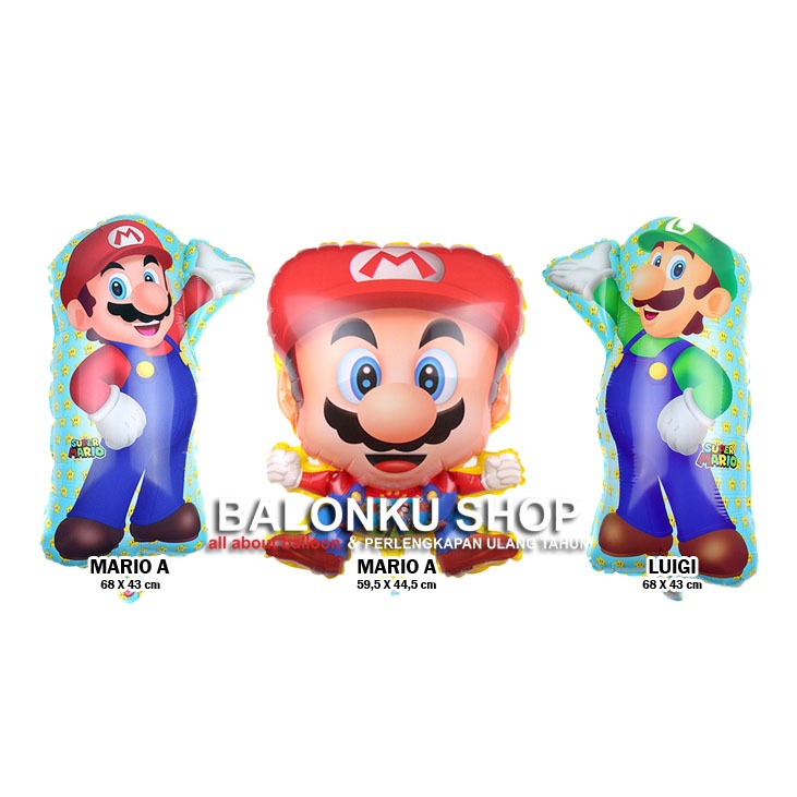 Super Mario Bros Foil Balloons/Super Mario Bros Balloons | Shopee Singapore