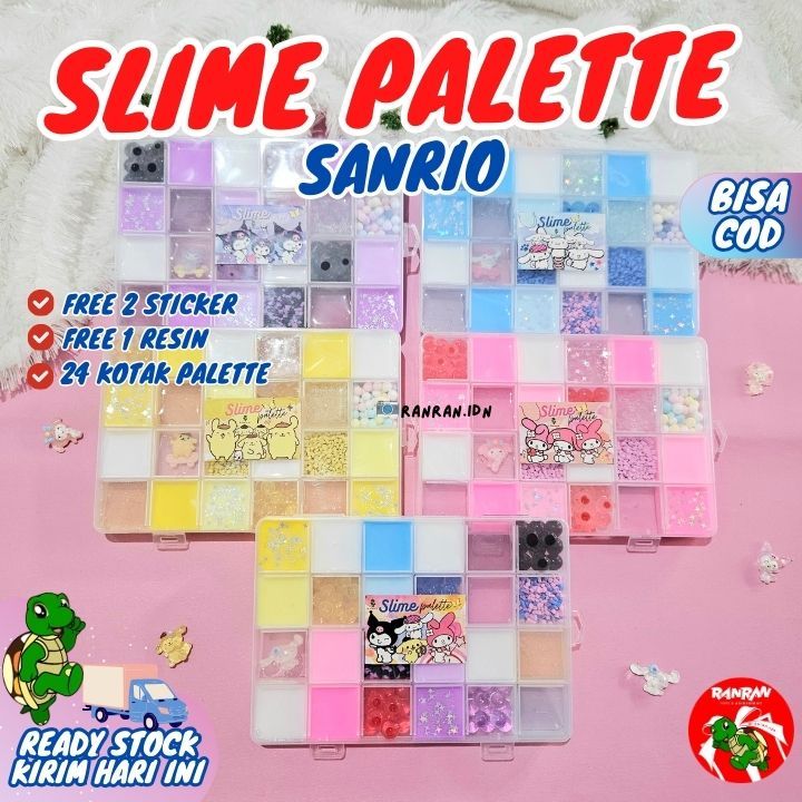 Slime Palette/Palet 24 Sanrio Boxes/Sano Palette/ Colorful Palette ...