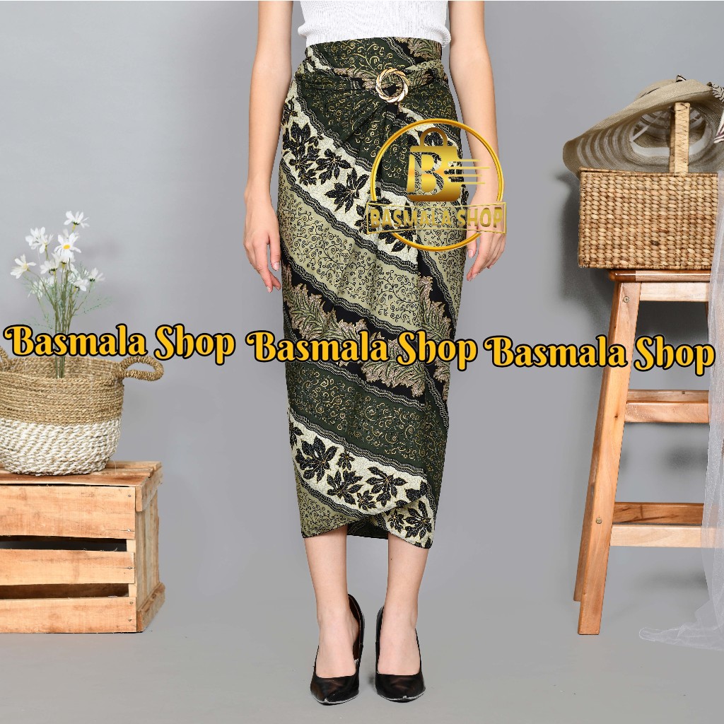 Kebaya Bottom Batik Wrap Skirt, Latest Hits 2023, CM IJO SAGE MOtif ...