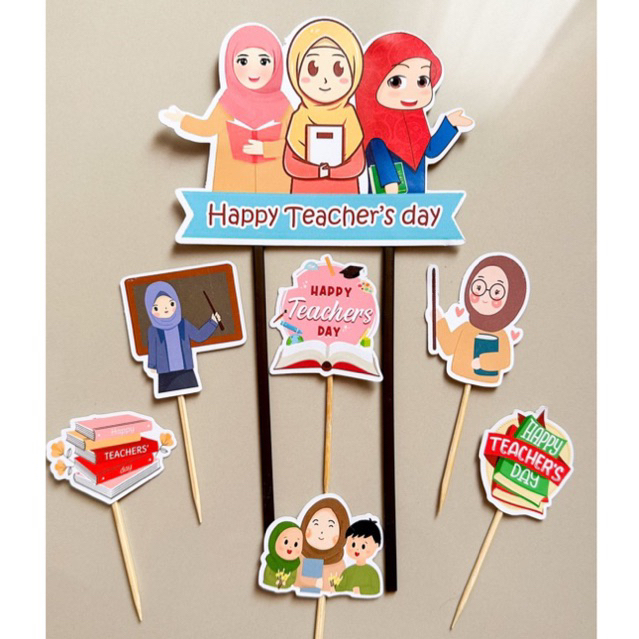 Day TEACHER TOPPER / TEACHER'S DAY TOPPER / TEACHER'S DAY CAKE TOPPER ...