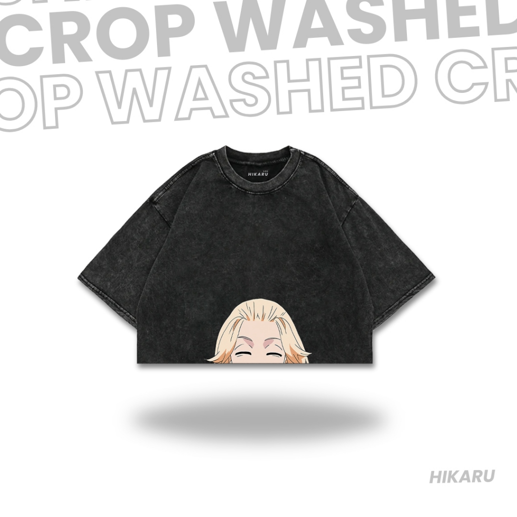Hikaru Croptee ANIME TOKYO REVENGER MIKEY Washed | Crop top T-SHIRT ...
