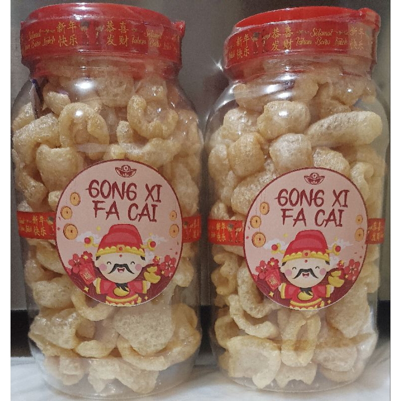 Pig skin crackers in 2L and 3L jars, Christmas and Chinese New Year ...