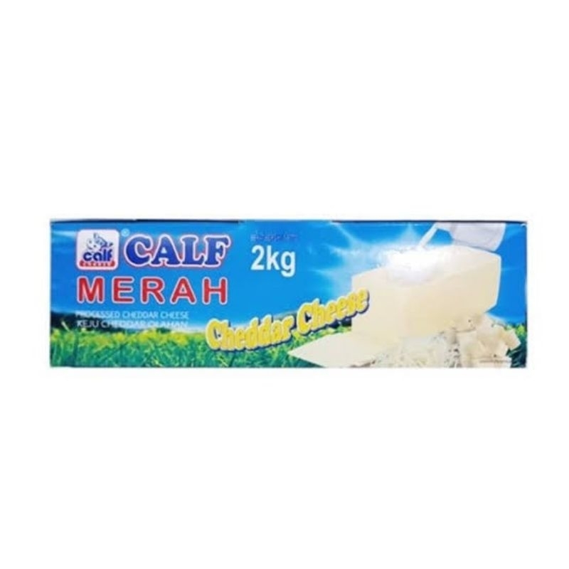 Calf sun cheddar cheese in 2kg box packaging | Shopee Singapore