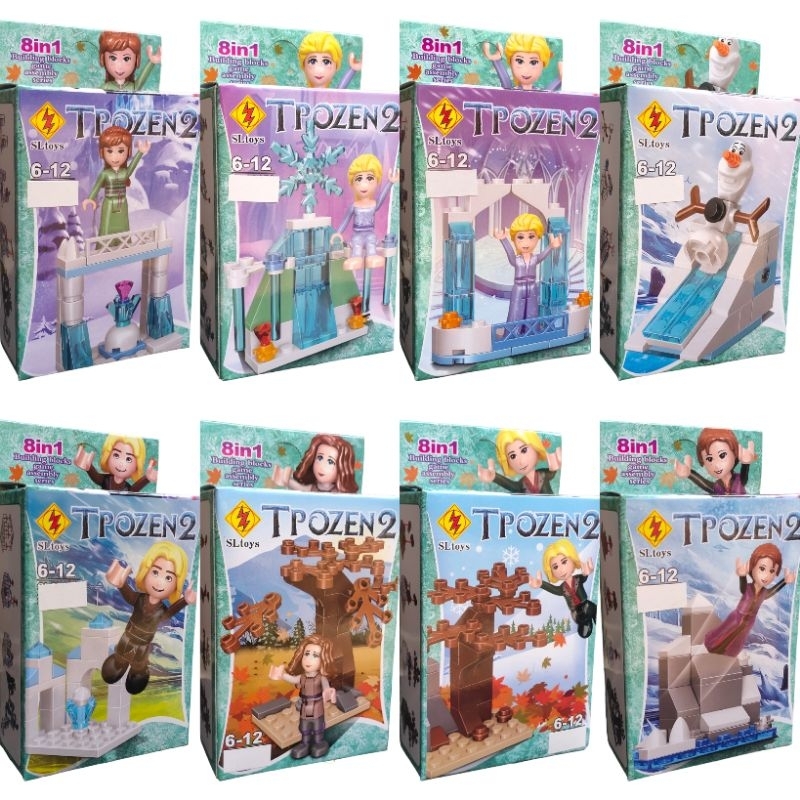Frozen Elsa Anna Olaf Block Brick DIY Puzzle Children's Toy 8 In 1 ...
