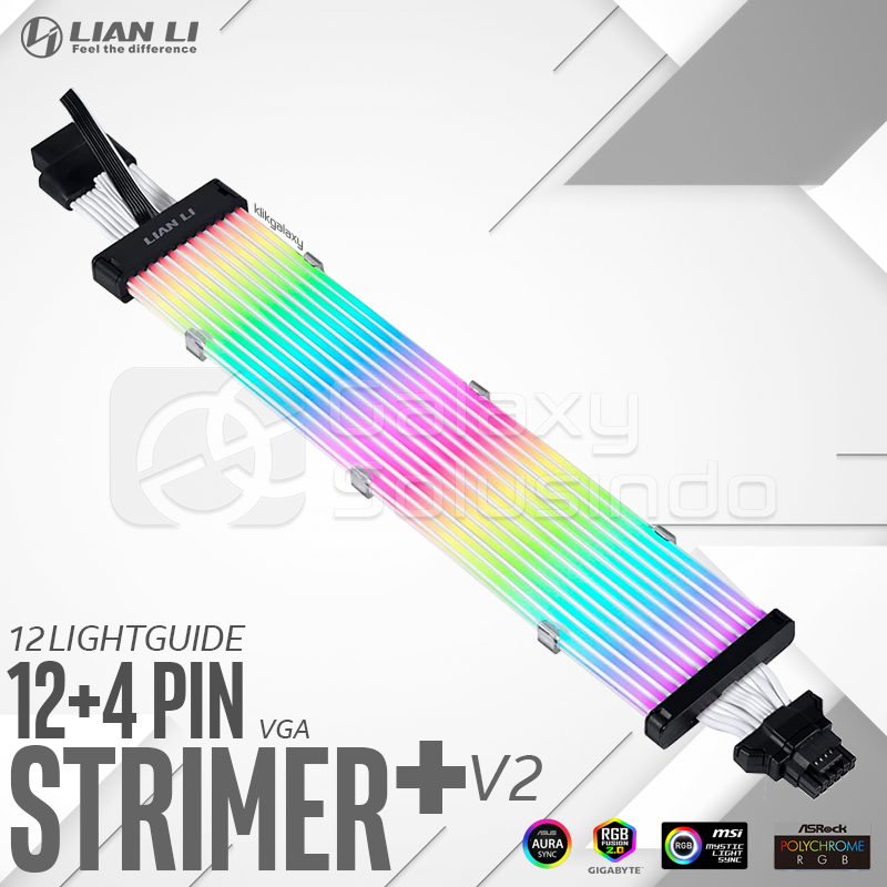 LIAN LI Strimer Plus V2 12VHPWR ARGB 12+4 Pin 12 Light Guides VGA ...
