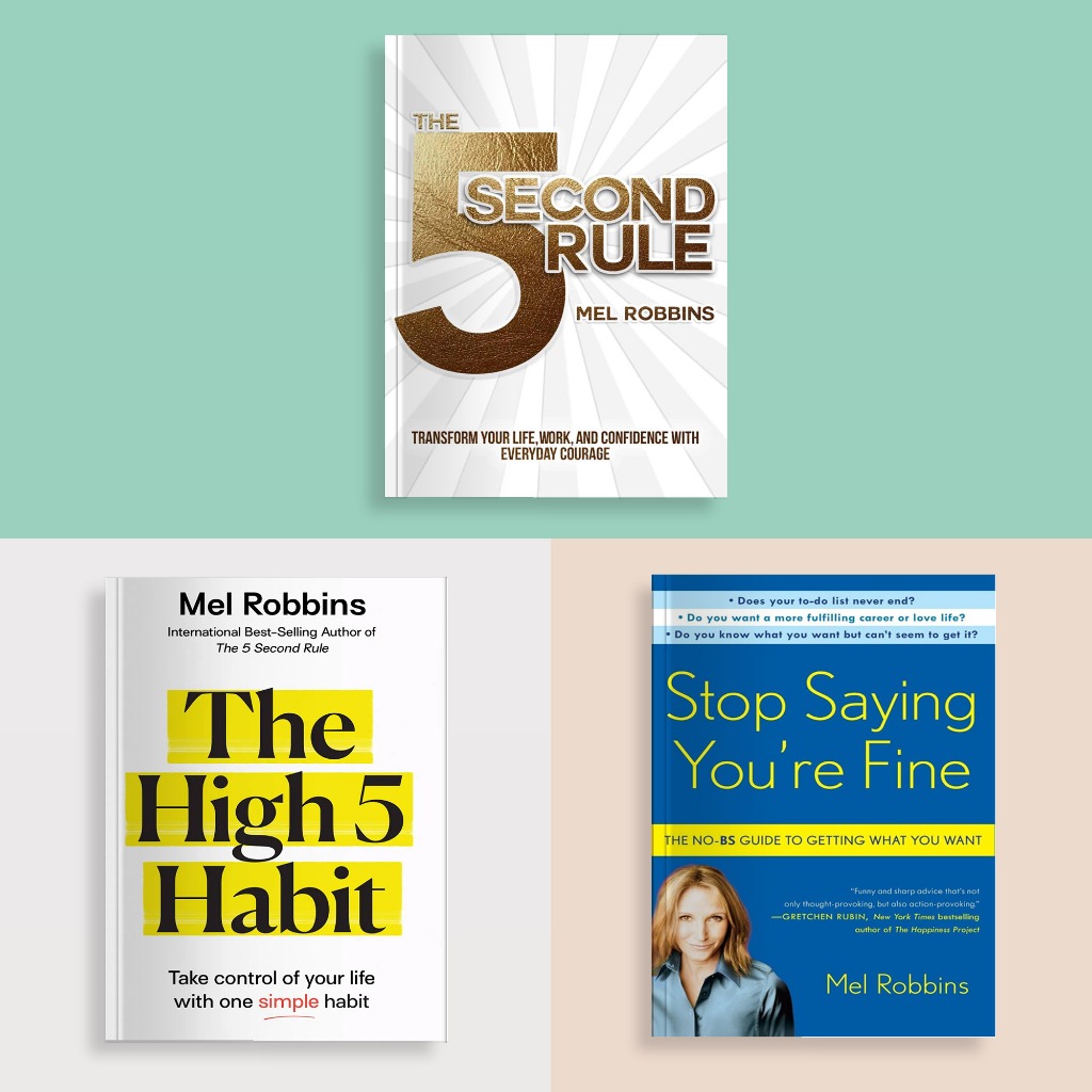 Mel Robbins Books Collection (The 5second Rule, The High 5 Habit, Stop Saying You're Fine ...