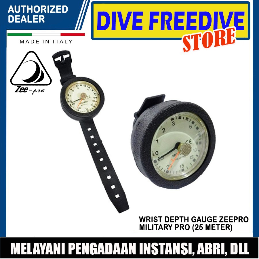 Wrist Depth Zeepro Italy Military Pro 25 meters Pressure Gauge 25m Hand ...