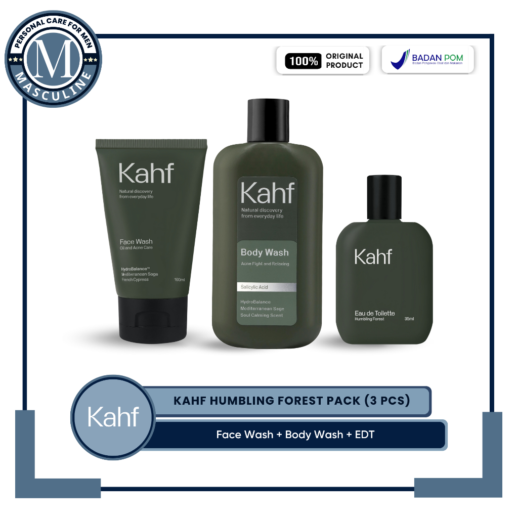 Kahf Humbling Forest Pack - Face Wash, Body Wash, & EDT (3Pcs) | Shopee ...