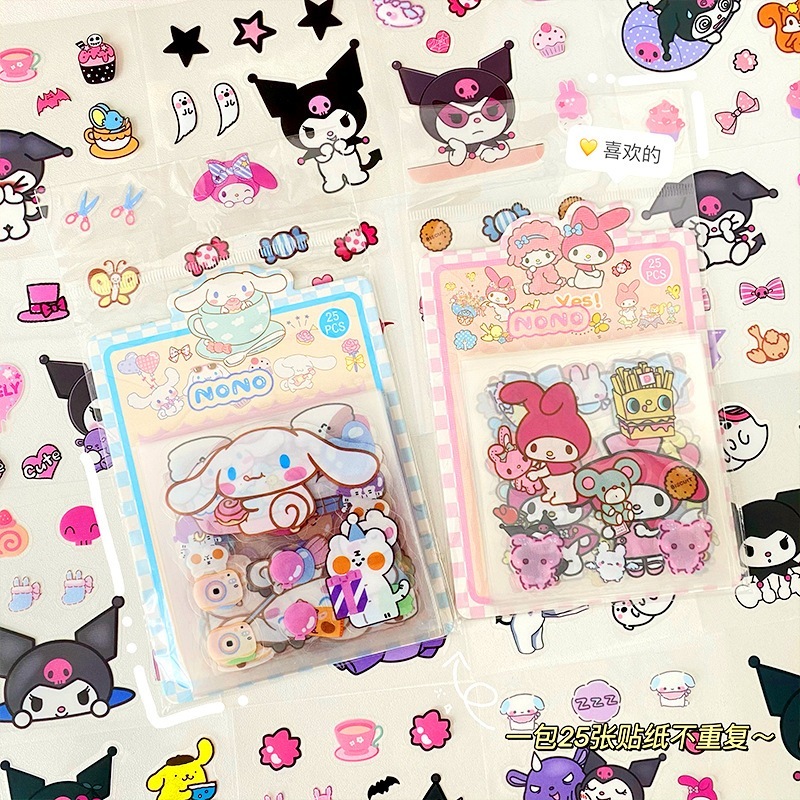Sanrio MINI Cute Cartoon Character sachet Sticker 1 sachet Contains 4 ...