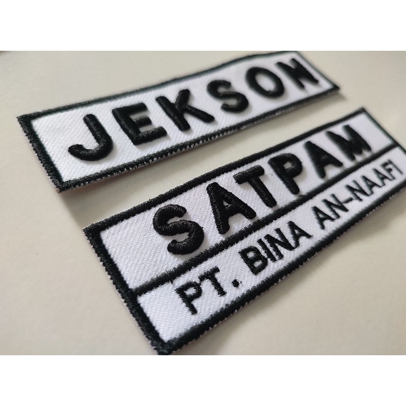 RAISED EMBROIDERED NAME PLATE | Shopee Singapore