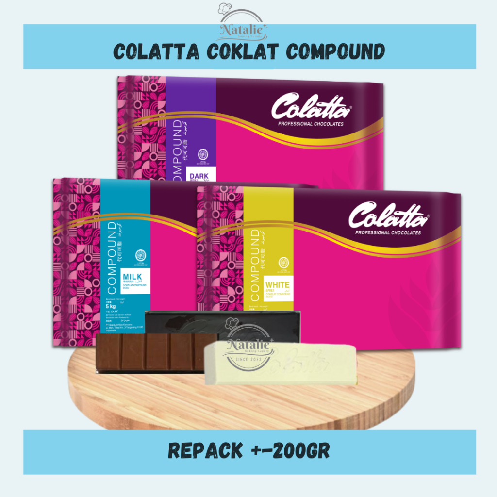 Colatta Dark Chocolate Compound Chocolate Bar - Colatta Dark Milk White ...