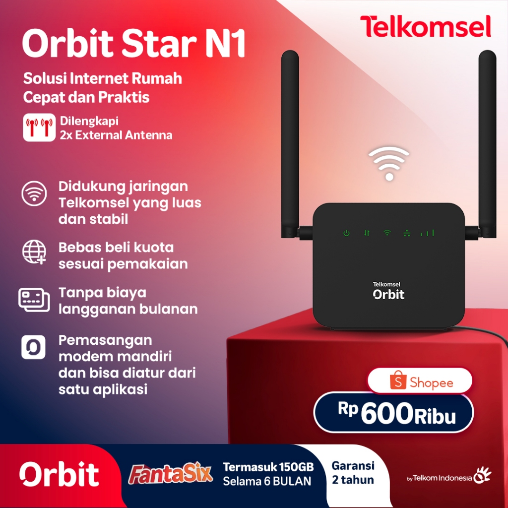 Telkomsel Orbit Star N1 Home Router 4G High Speed WiFi Modem | Shopee ...