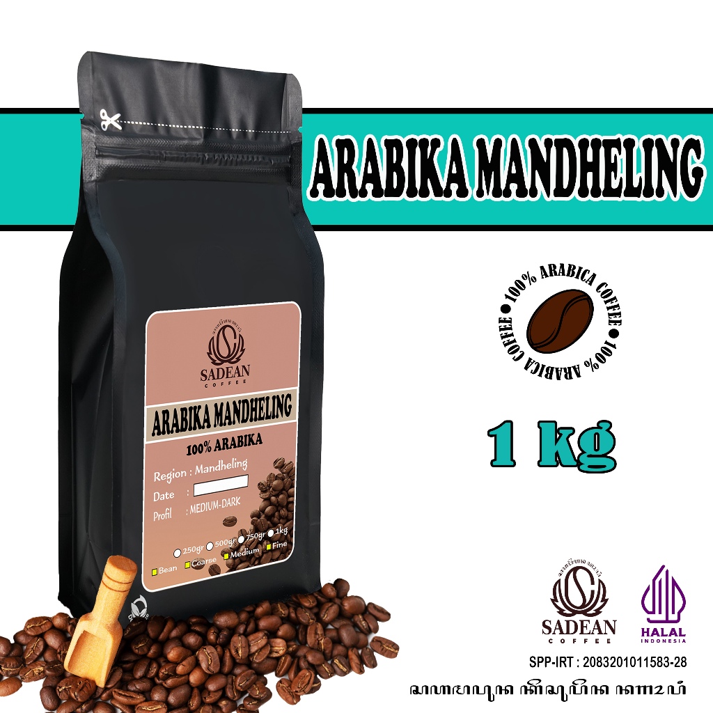 Mandailing Mandheling Sumatra Arabica Coffee Beans 1kg Mandailing ...
